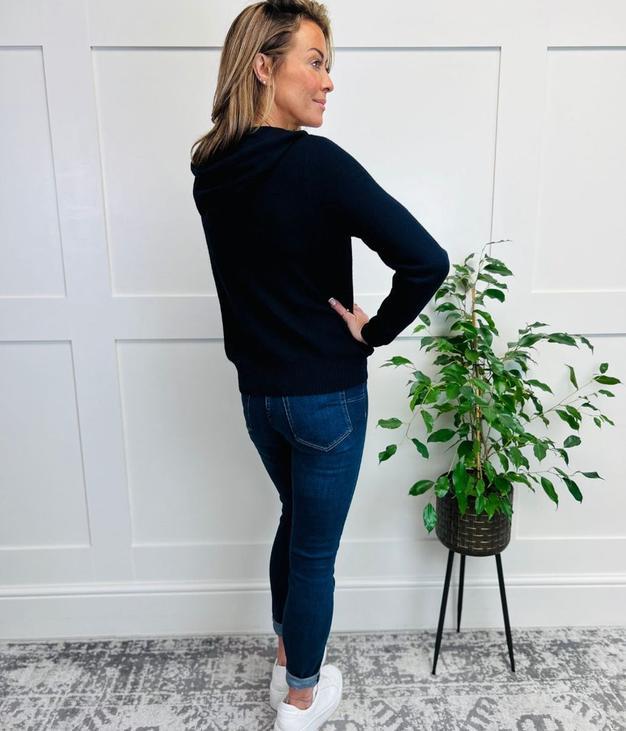 Navy Hooded Zip Up Jumper – Highstreet Outlet UK