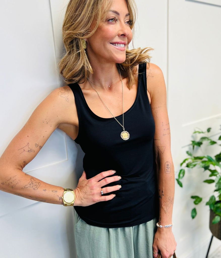 Black Modal Rich Vest Top – Highstreet Outlet UK