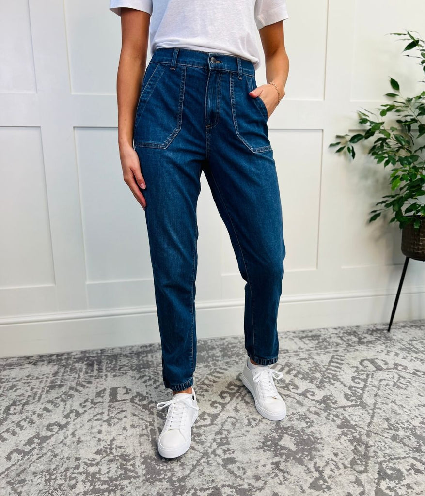 Blue Denim Slim Fit Cuffed Jean – Highstreet Outlet UK