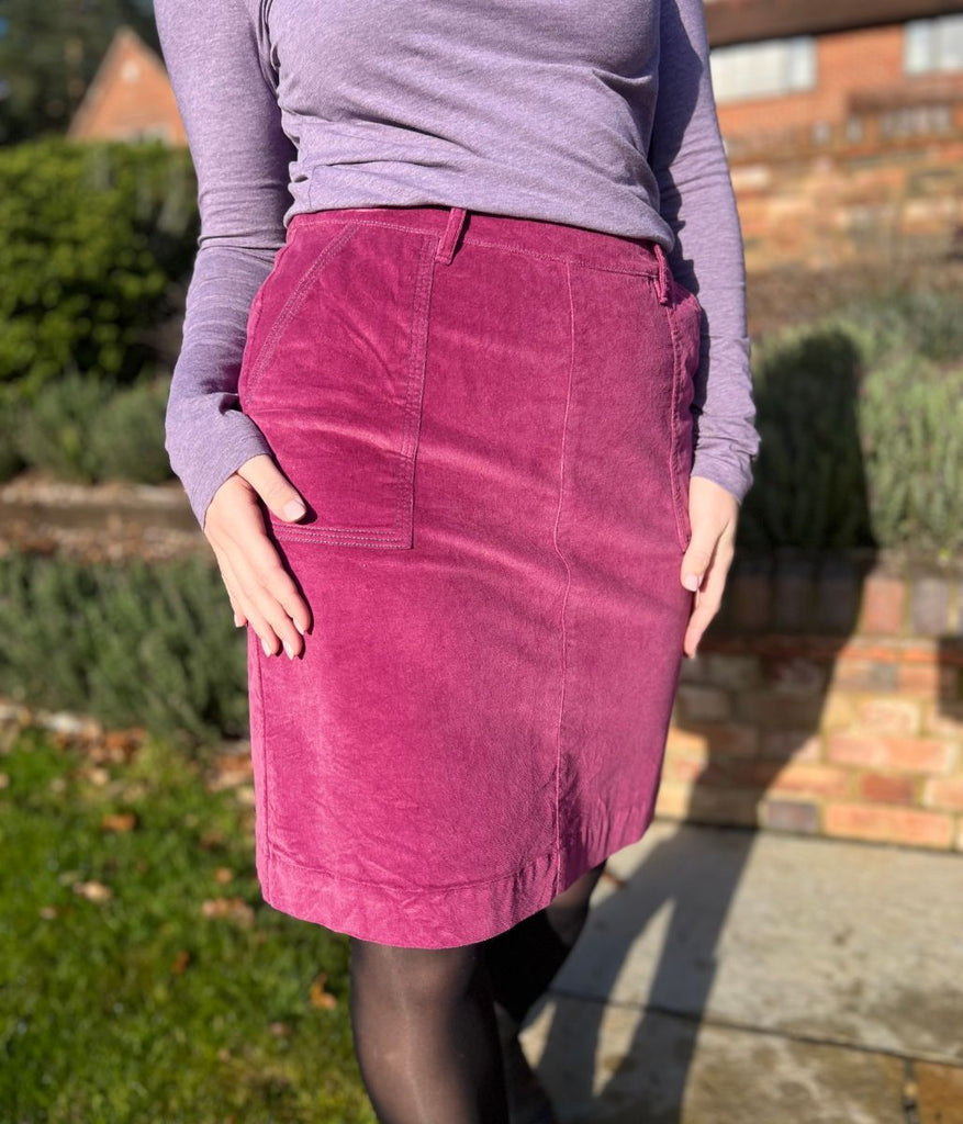 Mistral Magenta Moleskin Patch Pocket Skirt – Highstreet Outlet UK