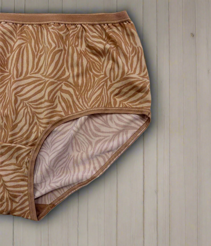 Tan 5 Pack Zebra Print Full Briefs – Highstreet Outlet UK