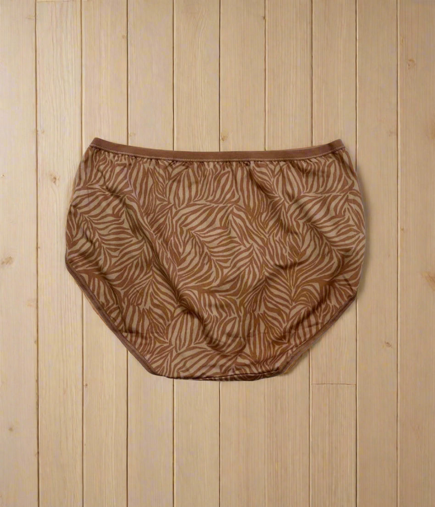 Tan 5 Pack Zebra Print Full Briefs – Highstreet Outlet UK